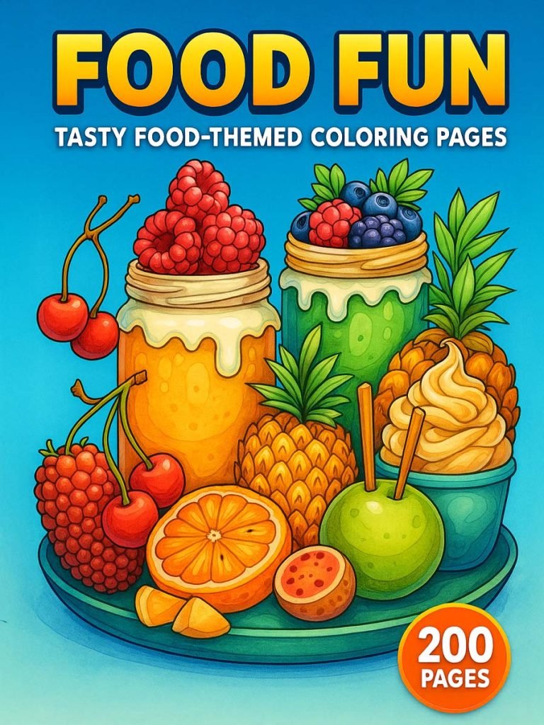 Food Fun – 200 Delicious Food-Themed Coloring Pages | Playtime With Nanna